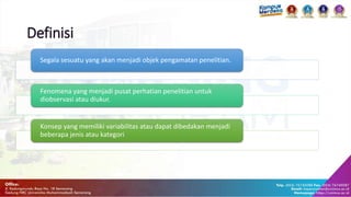 MBKM - biostatistik 1 - Konsep dasar statistik (statistik, data ...