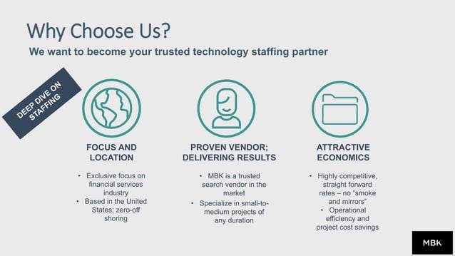 MBK Technology Staffing Practice | PPT