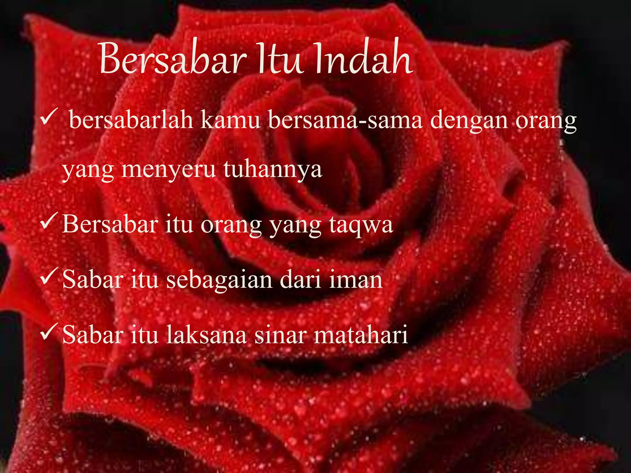 sabar itu indah | PPTX