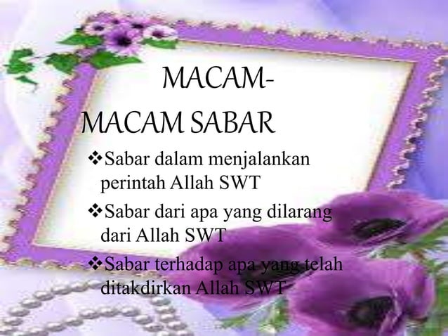 sabar itu indah | PPTX