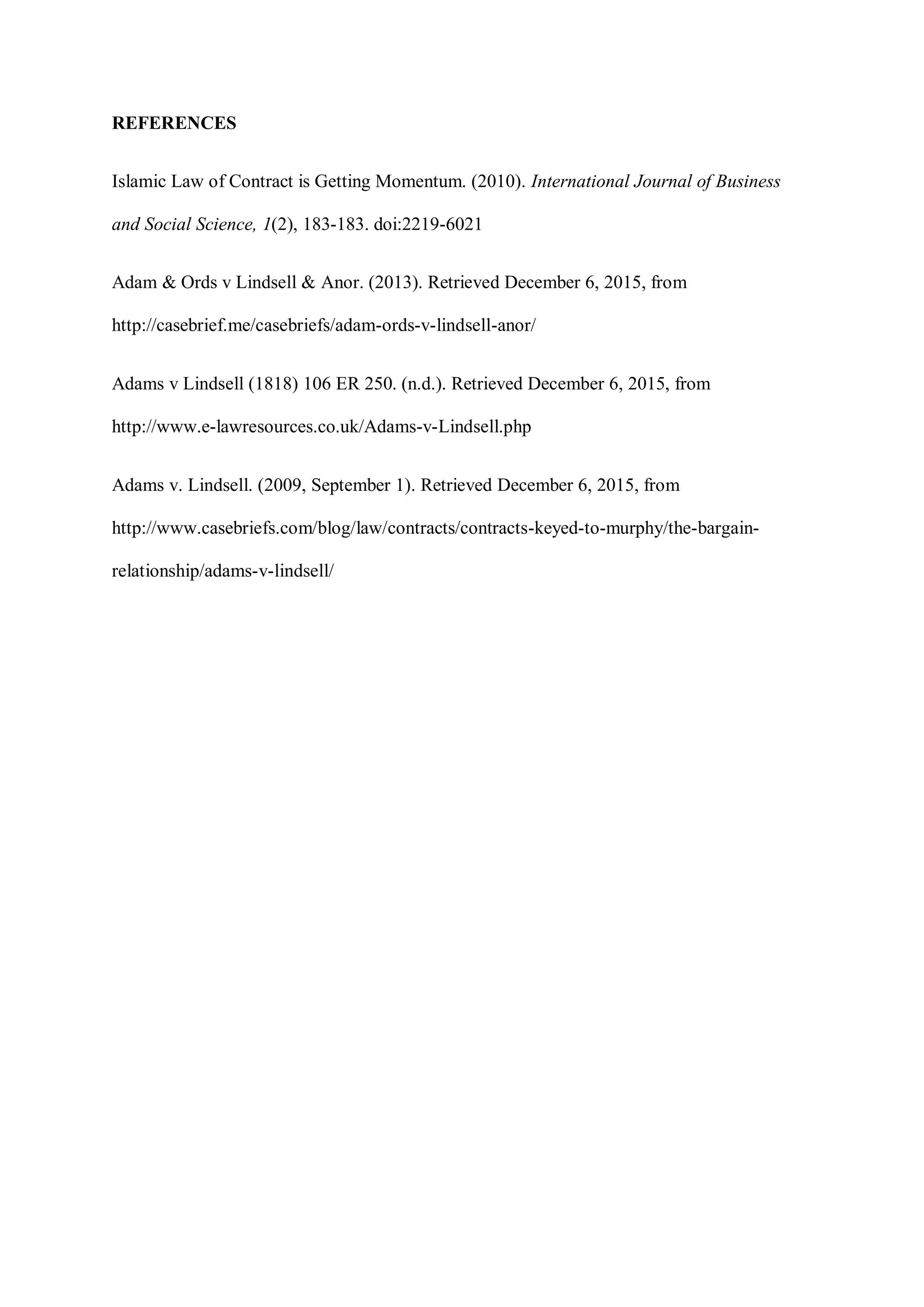 Case Study: Adam vs Lindell (Malaysian Business Law) | PDF