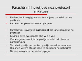 Mbledhje e te dhenave | PPT