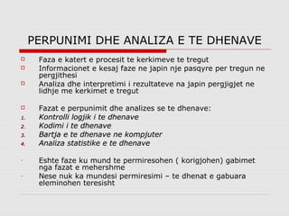 Mbledhje e te dhenave | PPT