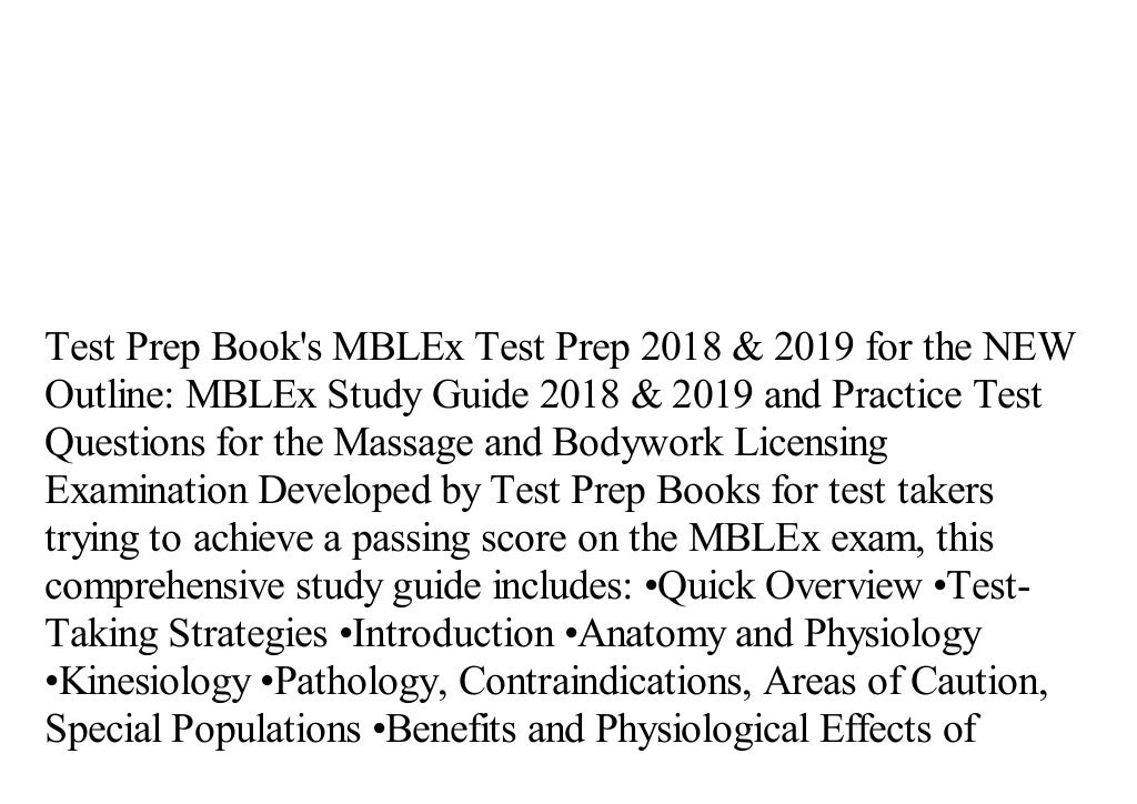 MBLEx Test Prep 2018 & 2019 for the NEW Outline: MBLEx Study Guide 2018 ...