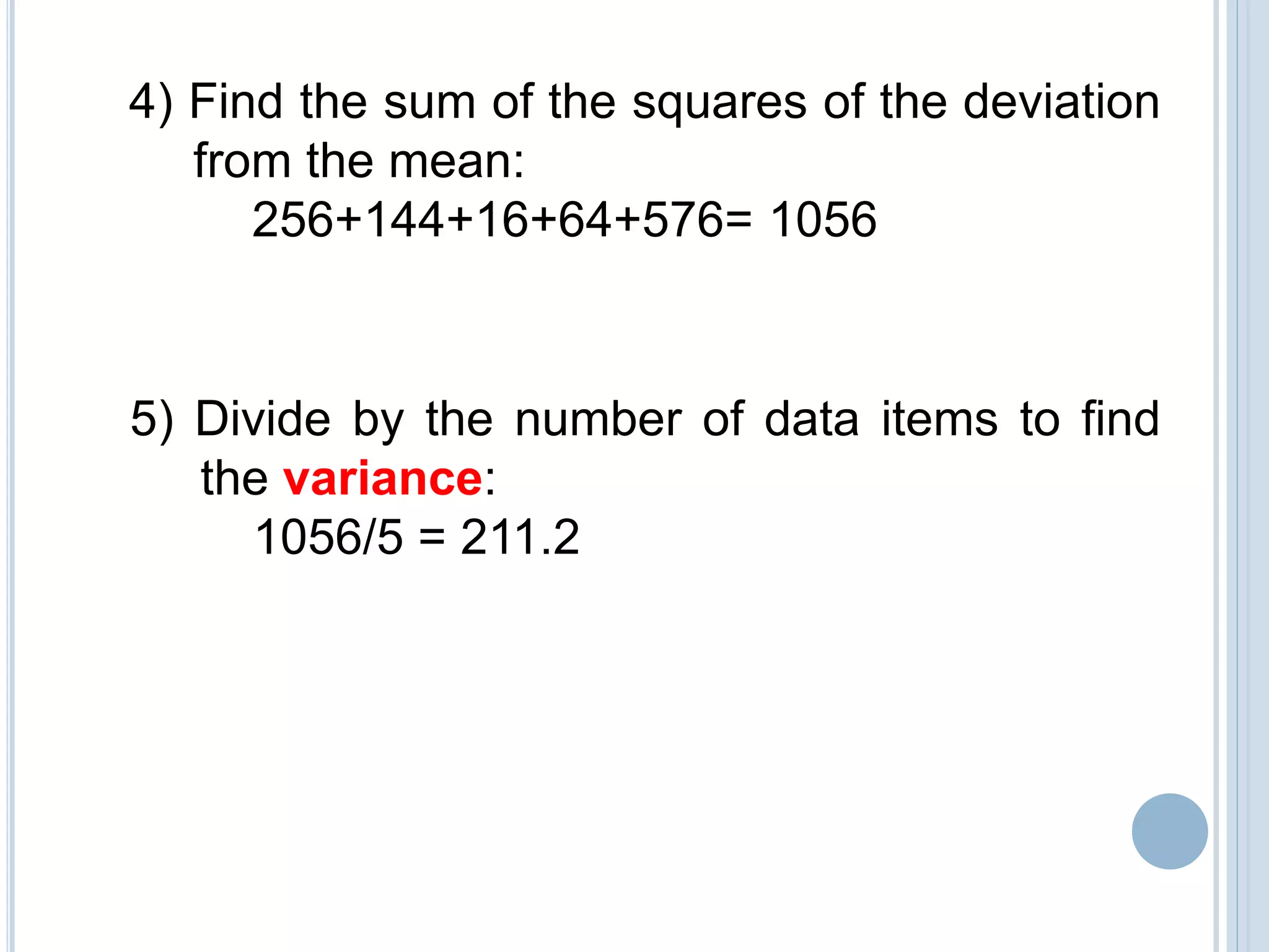 Variance and standard deviation | PPTX