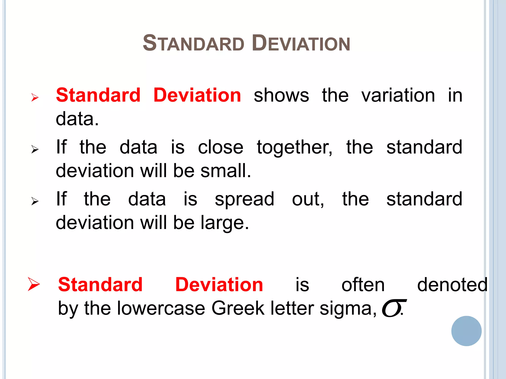 Variance and standard deviation | PPTX