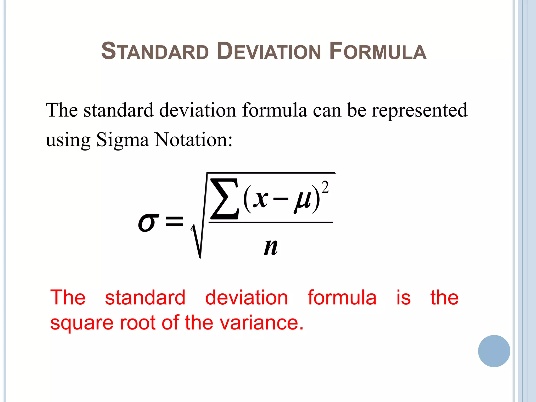 Variance and standard deviation | PPTX