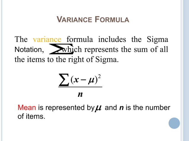 Variance and standard deviation | PPTX