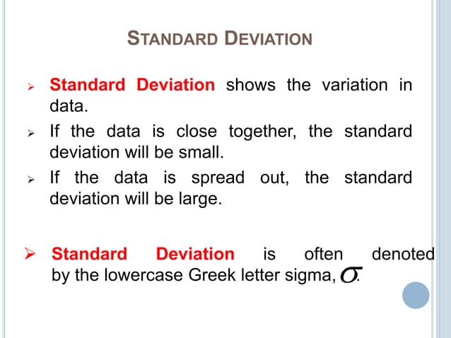 Variance and standard deviation | PPTX