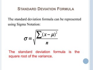 Variance and standard deviation | PPTX