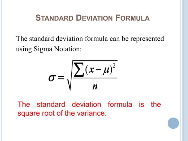 Variance and standard deviation | PPTX