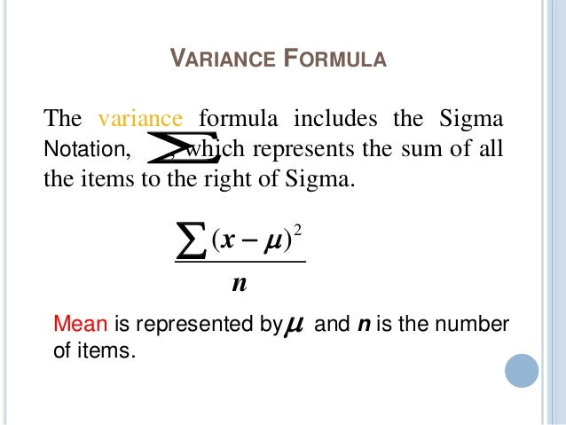 Variance and standard deviation