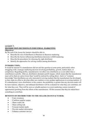 MBM6109+INDUSTRIAL+MARKETING.pdf Industrial Marketing notes | PDF