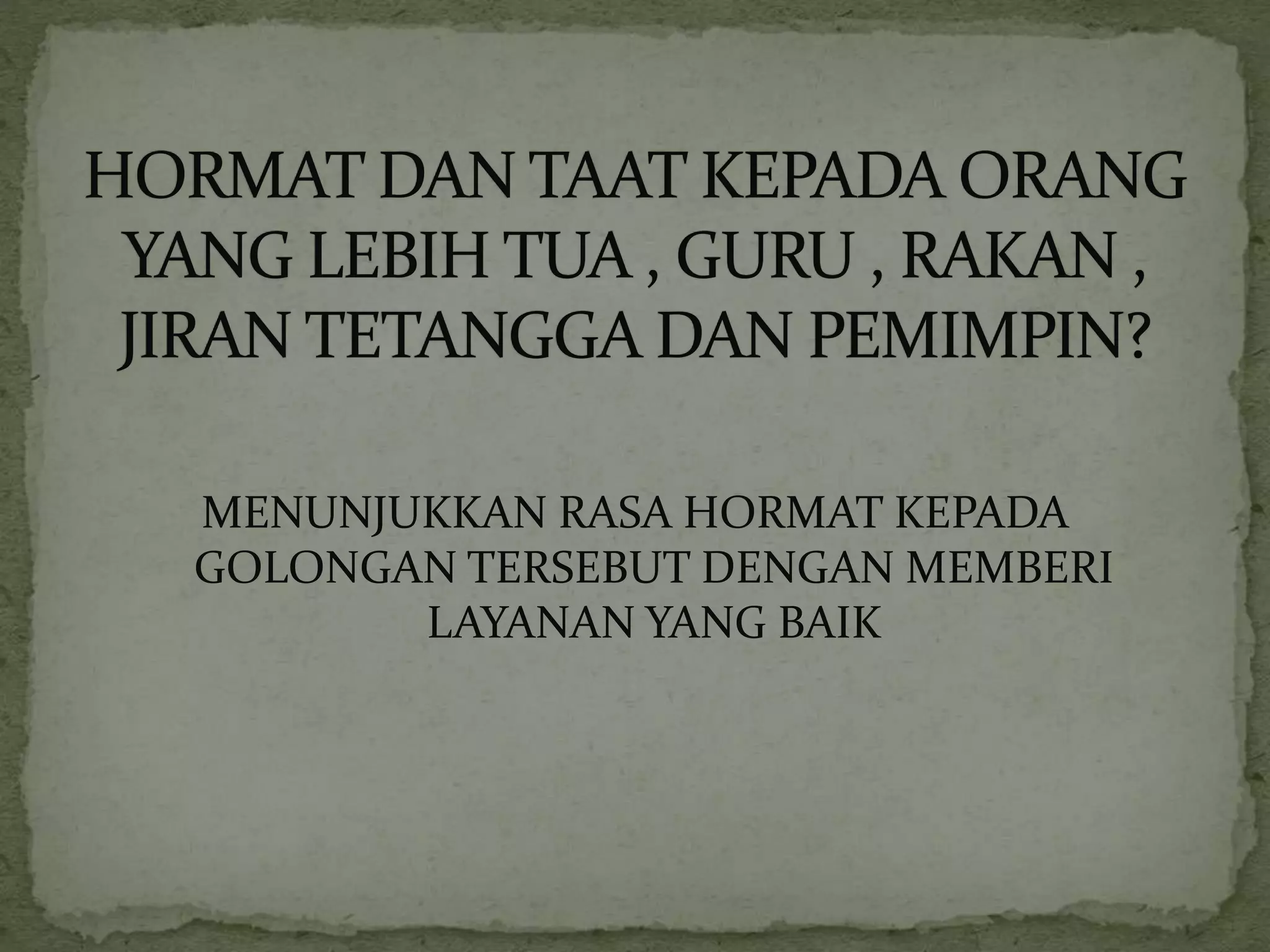 NILAI HORMAT-MENGHORMATI | PPTX