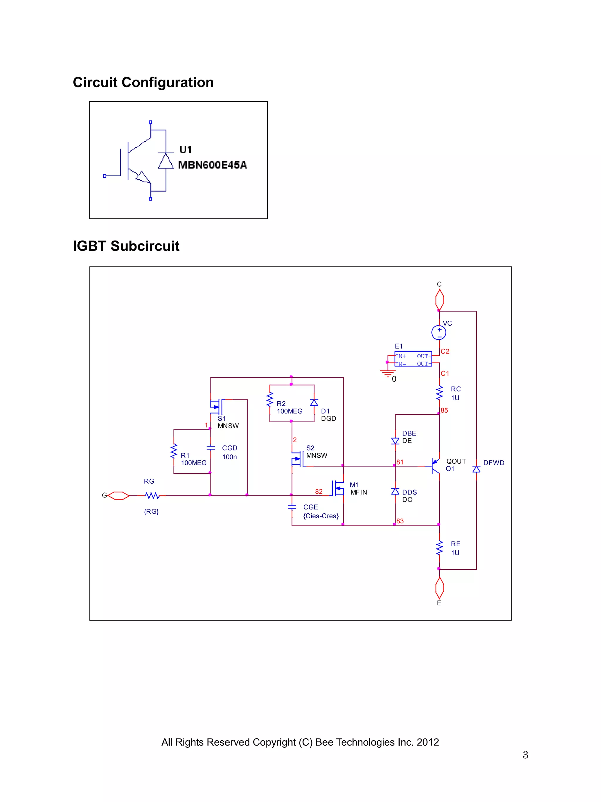 MBN600E45A LTspice Model (Free SPICE Model) | PDF