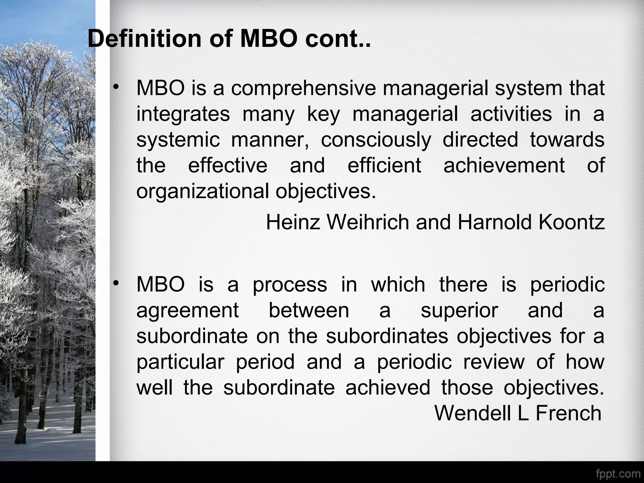 MBO | PPT