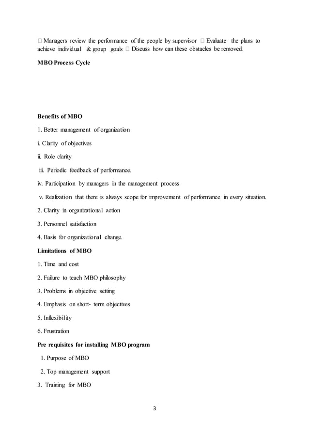 MBO- Management In Objective Word File | PDF