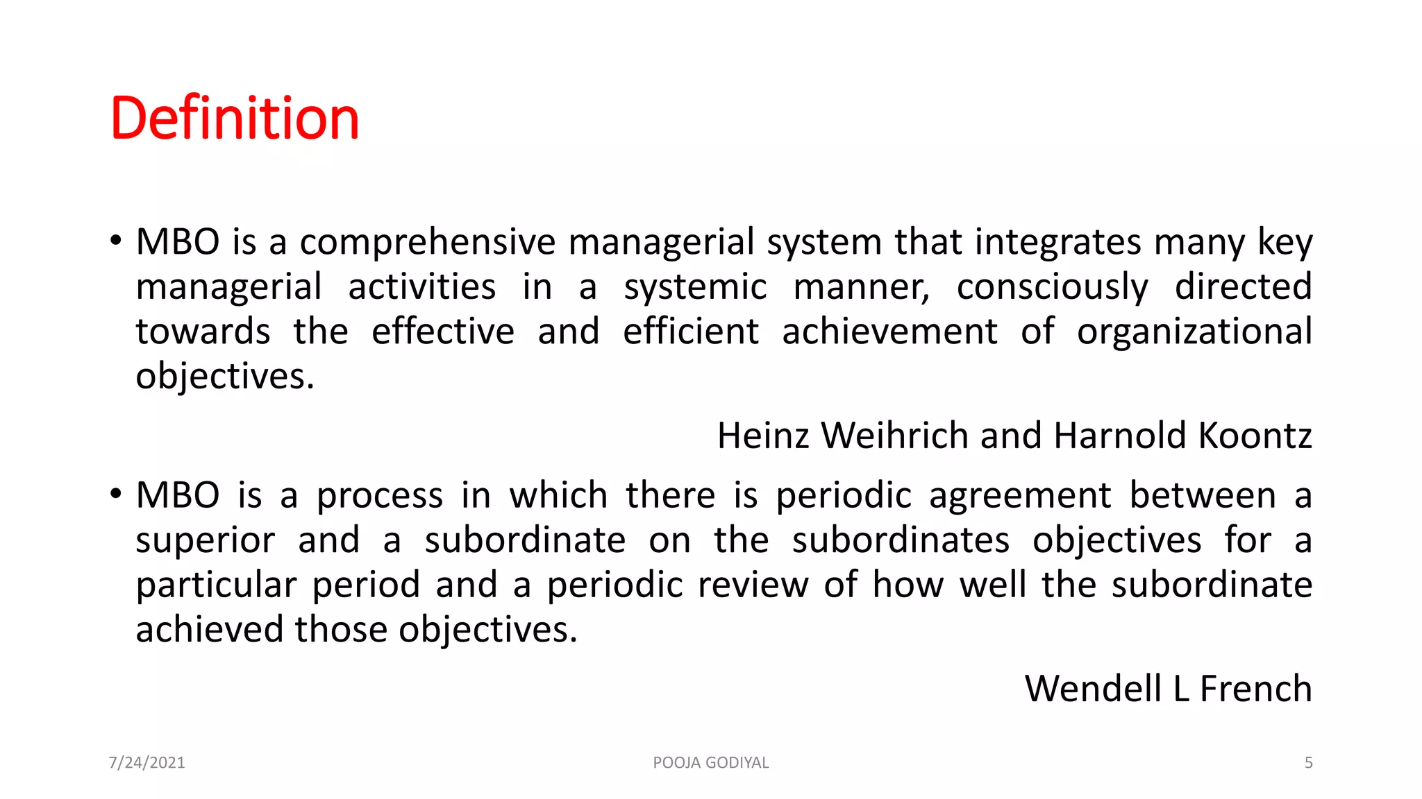 MBO, Management By Objectives, Nursing Management | PPT