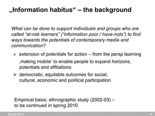 Boeck - New Literacy Studies & Information habitus | PPTX | Education
