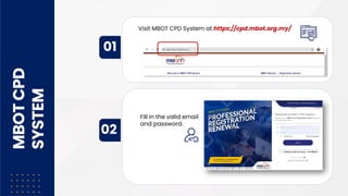 MBOT registeration CPD via online system | PPT