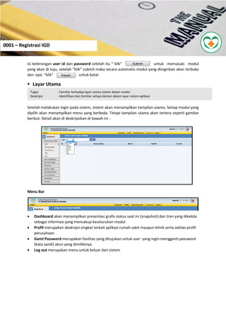 Manual Book PBRS0001 Registrasi IGD | PDF