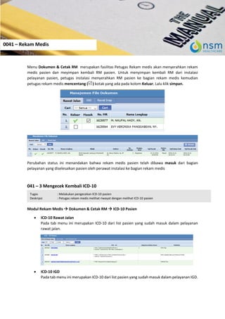 MB PBRS0041 Rekam Medis | PDF