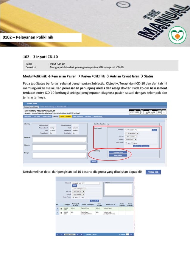 Manual Book PBRS0102 Pelayanan Poliklinik | PDF