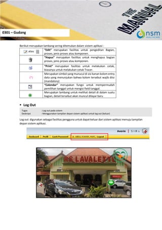 Manual Book PBRS0301 Gudang | PDF