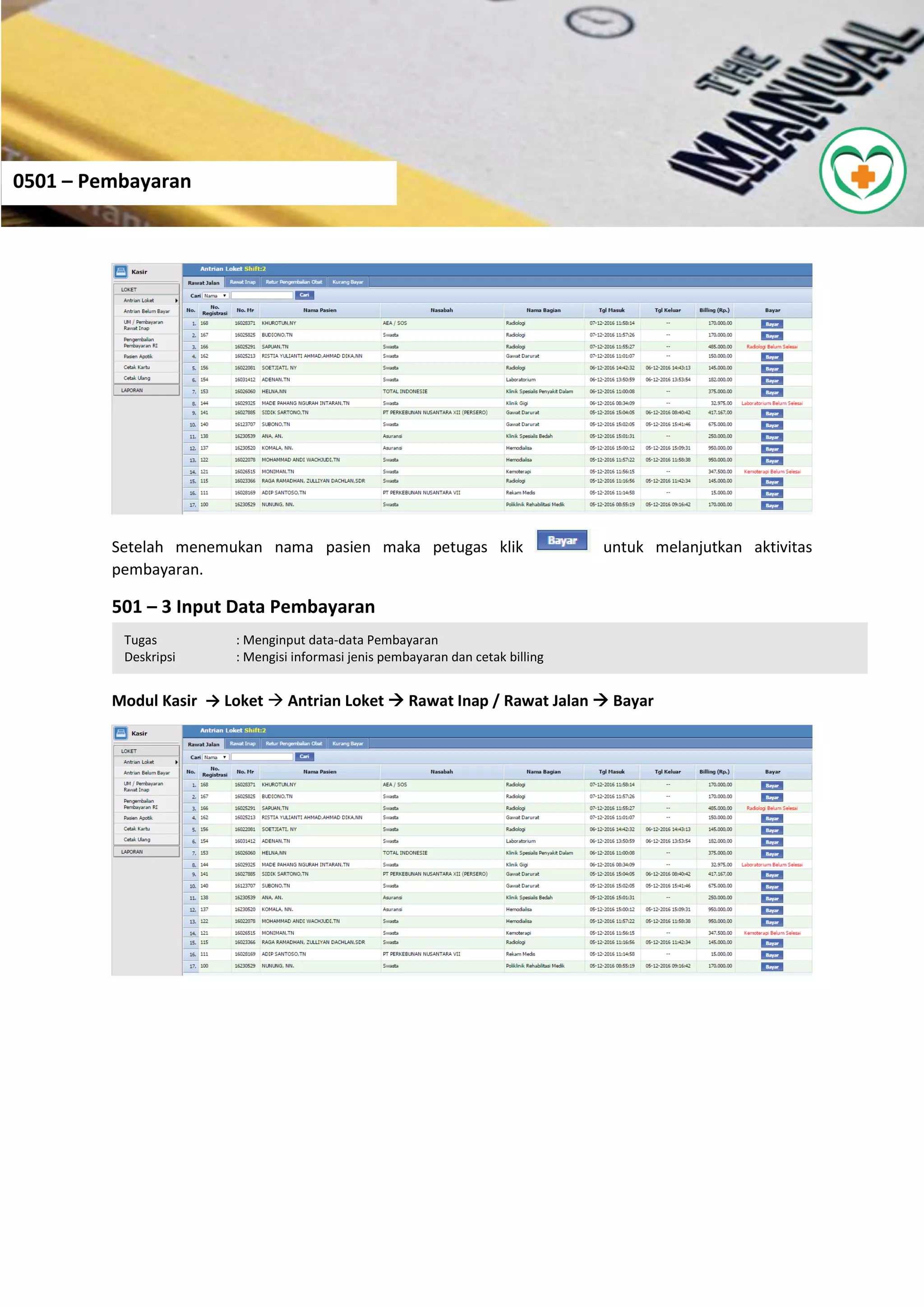 Manual Book 00501 Pembayaran | PDF