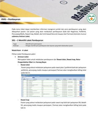 Manual Book 00501 Pembayaran | PDF