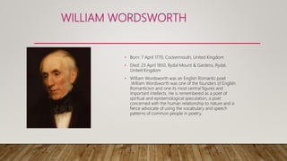 Difference between Wordsworth & Coleridge | PPTX