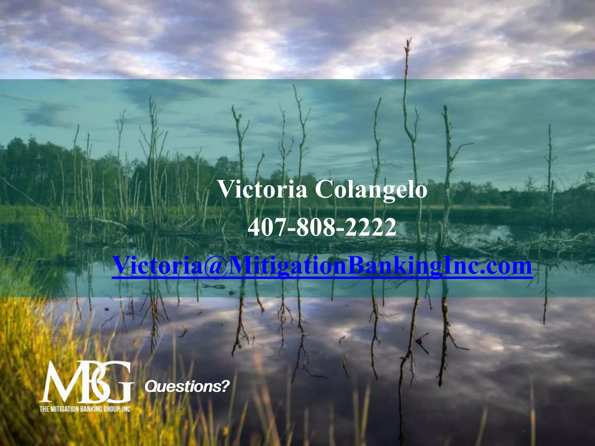 Wetland Mitigation Banking Clean Water Act Section 404 | PPT