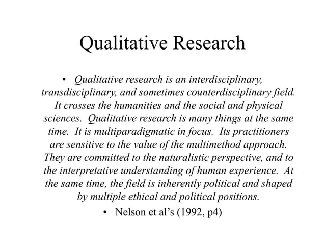 Qualitative Methods | PPT