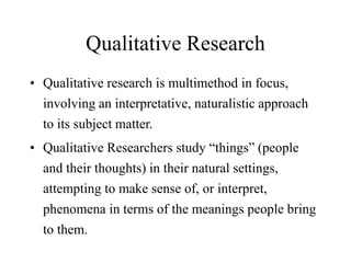 Qualitative Methods | PPT