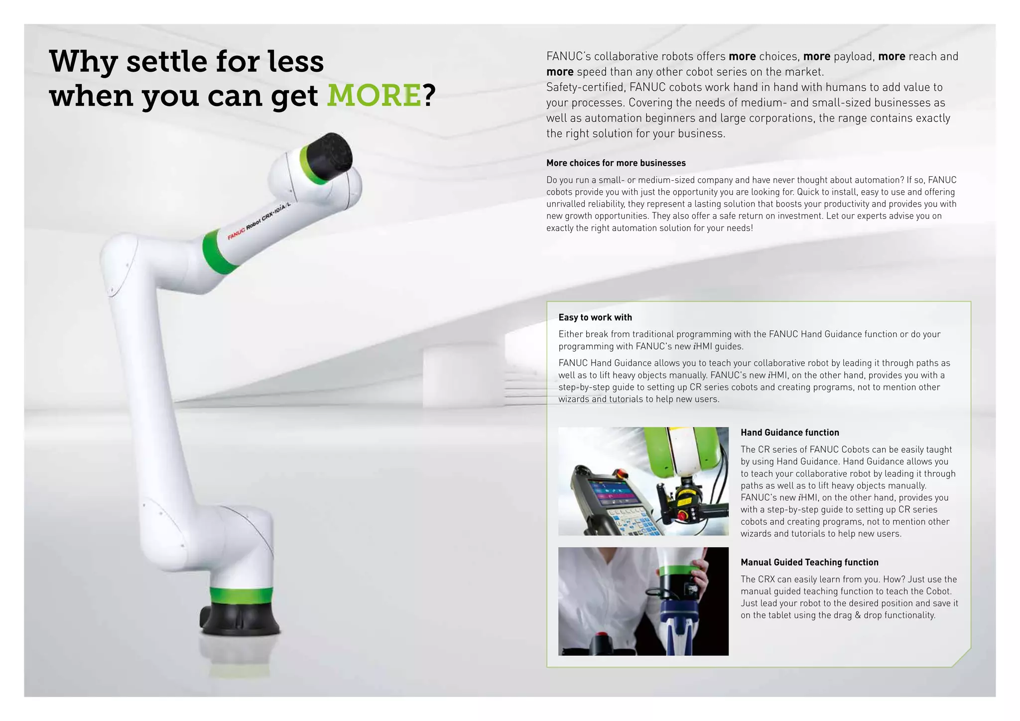 FANUC collaborative robots overview | PDF