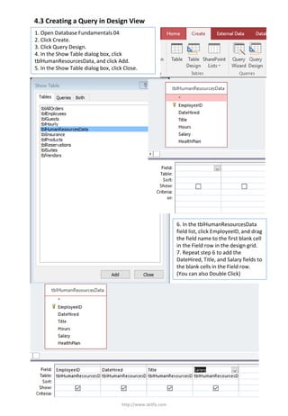 4.2 Specifying Criteria in a Query | PDF | Databases | Computer ...