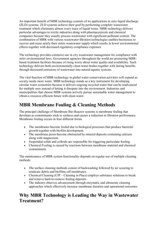 MBR Membrane Bioreactor | MBR Flat Sheet Membrane Manufacturer | PDF