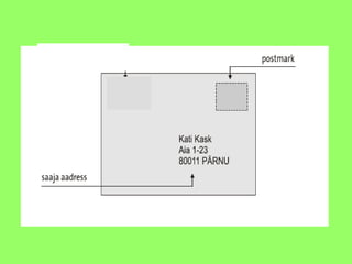 Kirja ja kirjaümbriku vormistamine | PPT