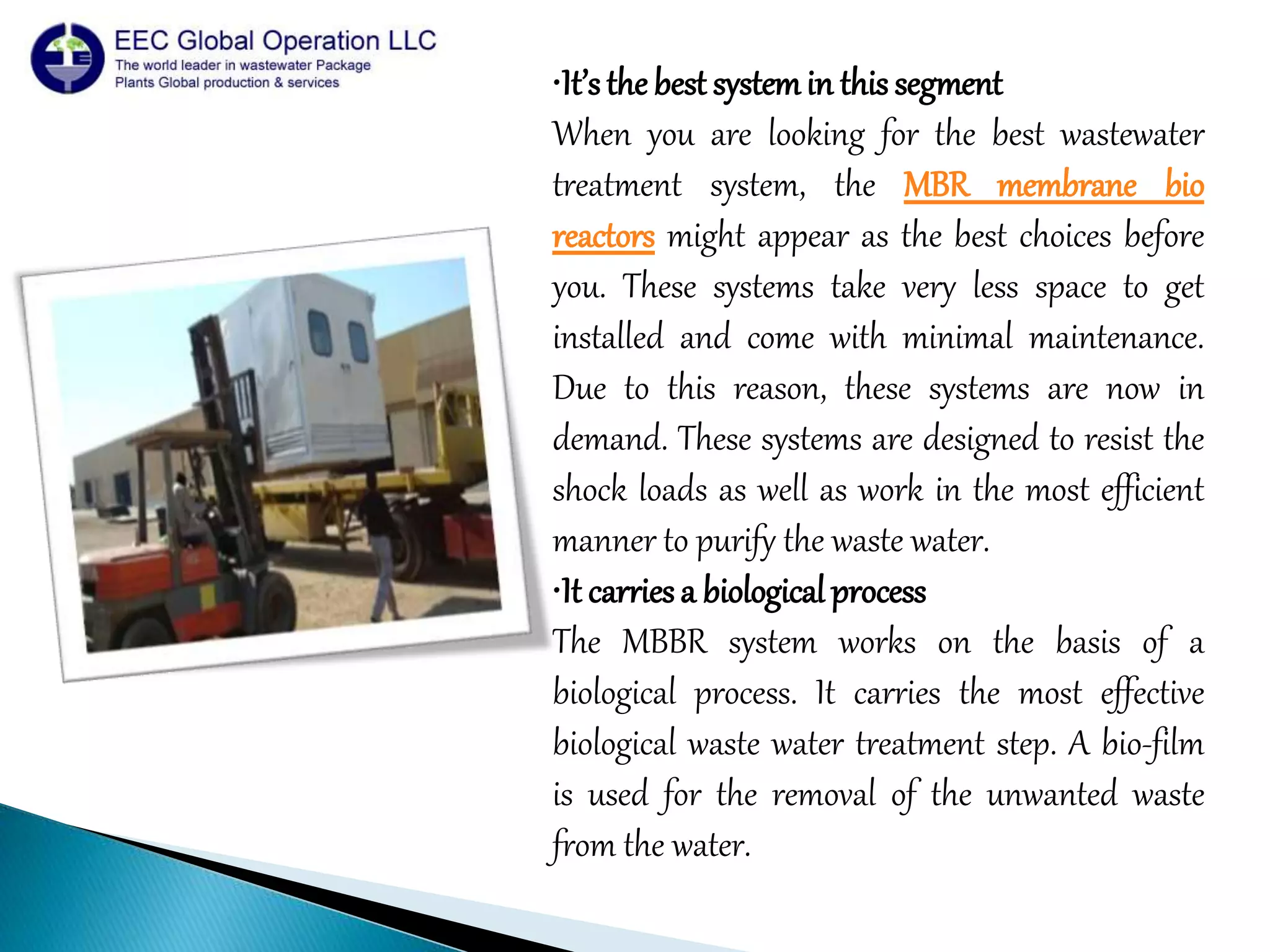 MBR membrane bio reactors | PPTX | Biotech and Biomedical Industry ...