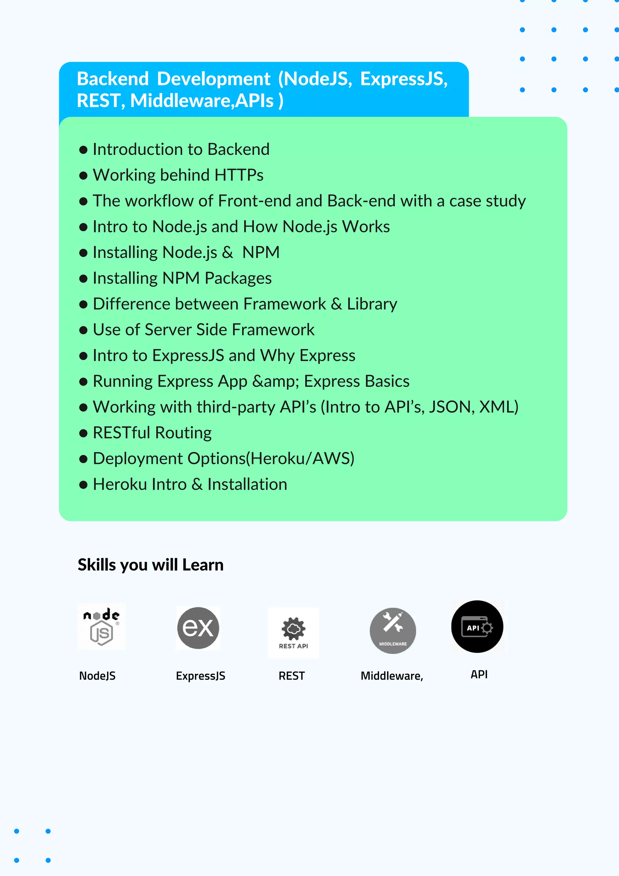 (M) brochure full stack development learning path | PDF