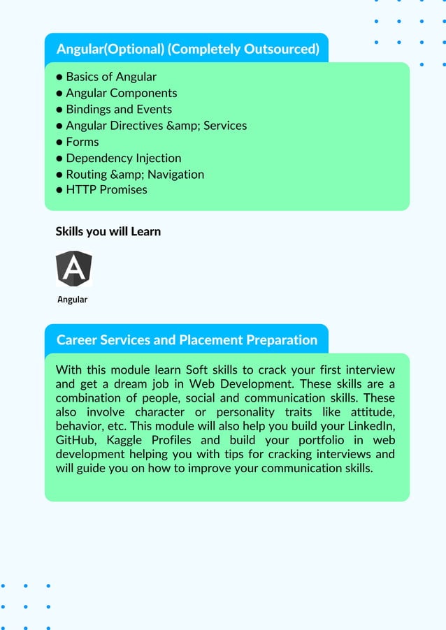 (M) brochure full stack development learning path | PDF