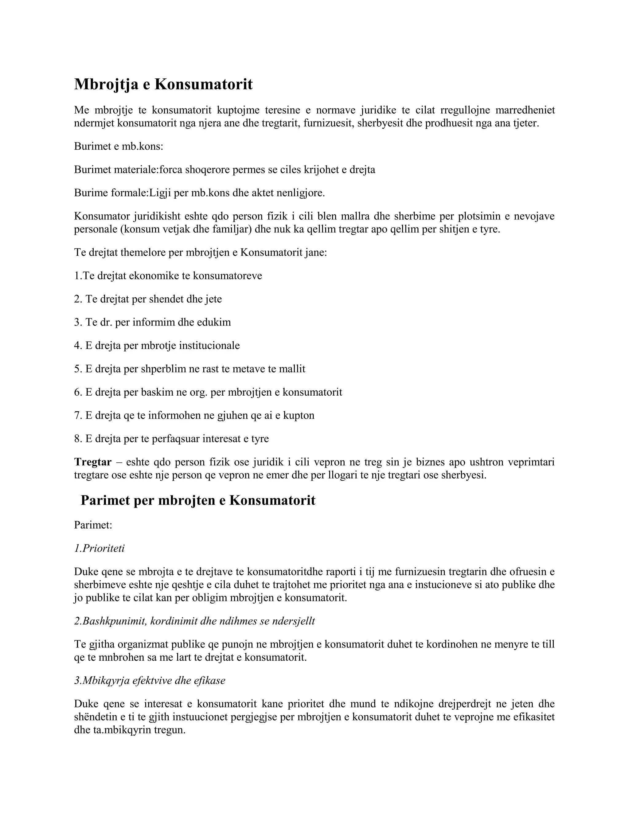 Mbrojtja e konsumatorit | PDF