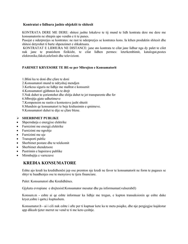 Mbrojtja e konsumatorit | PDF