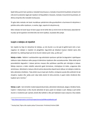 Mbrojtja e natyres ne Kosove | PDF