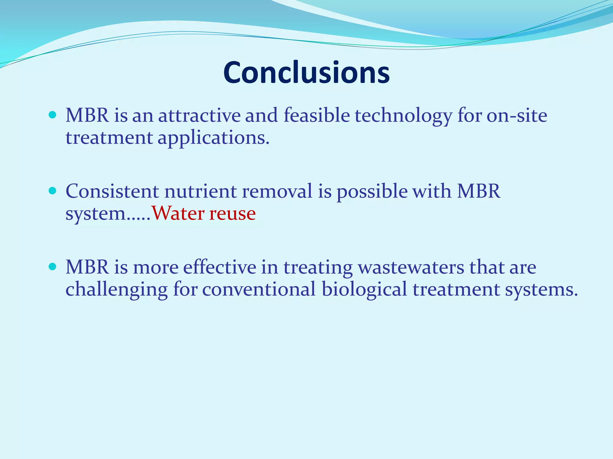 Membrane Bioreactor (MBR) Technology for Decentralized Wastewater ...