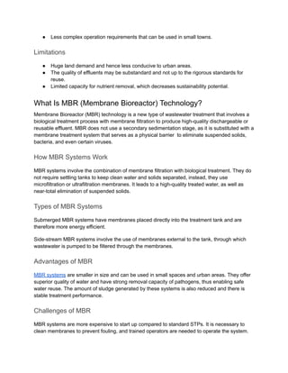 MBR vs Conventional Sewage Treatment_ Efficiency, Cost, and ...