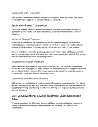 MBR vs Conventional Sewage Treatment_ Efficiency, Cost, and ...