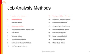 Job Analysis | PPTX