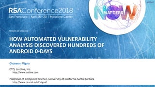 How Automated Vulnerability Analysis Discovered Hundreds of Android 0 ...