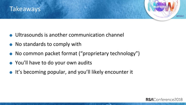 The Good, the Bad and the Ugly of the Ultrasonic Communications Ecosystem | PPT